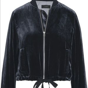 J. Crew | Jackets & Coats | J Crew Midnight Navy Velvet Bomber Jacket ...